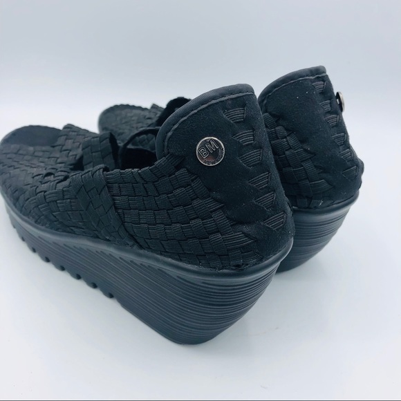 bernie mev. | Shoes | Bernie Mev Open Toe Wedges Black 939 | Poshmark